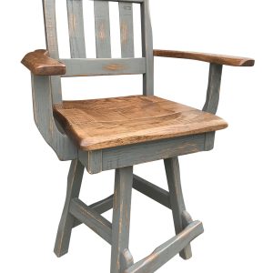 Rustic Swivel Bar Stool W / Arms For Sale | Northwood Industries, INC